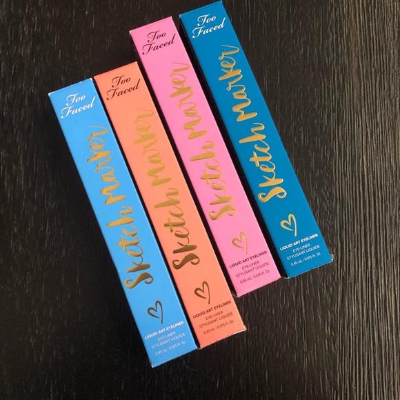 Too Faced | Makeup | Too Faced Sketch Marker Eyeliner Set Of 4 Nwt ...